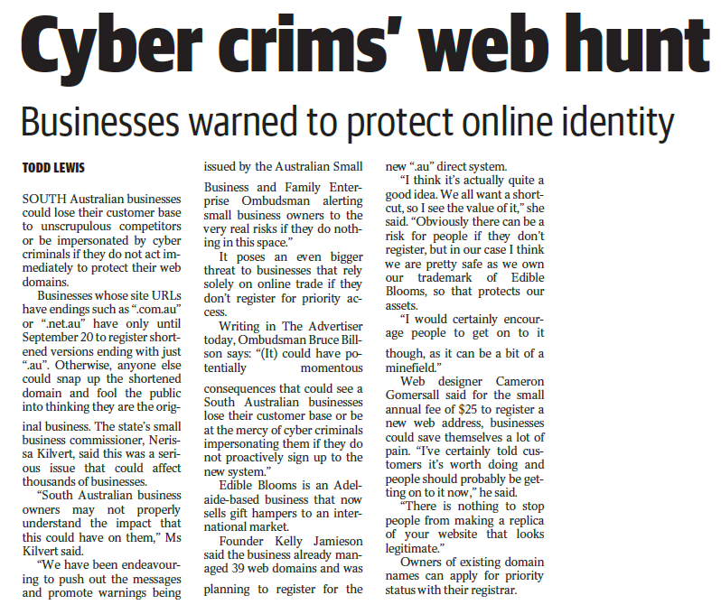 Cyber crims' web hunt: Businesses warned to protect online identity ...